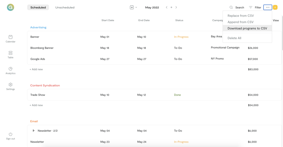 CSV Import and Export - Growegy